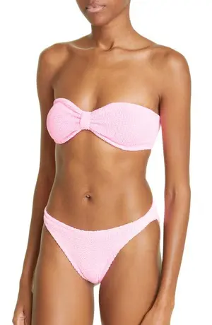 Hunza G Jean Crinkle Bandeau Two-piece Swimsuit