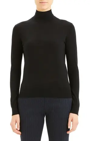 Theory Wool Blend Mock Neck Sweater