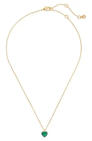 Kate Spade New York My Love Birthstone Heart Pendant Necklace - Peridot