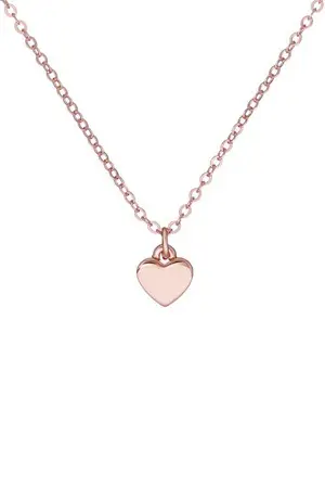 Ted Baker London Hara Heart Pendant Necklace - Rose Gold