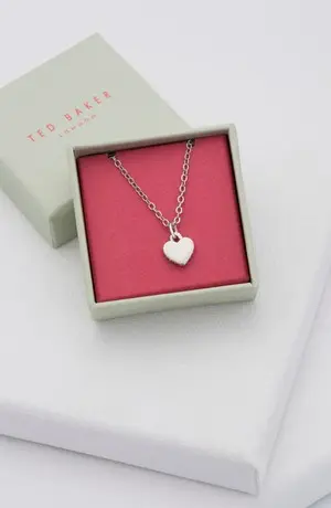 Ted Baker London Hara Heart Pendant Necklace - Silver