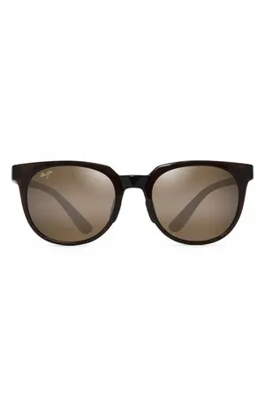 Maui Jim Wailua 49mm Round Sunglasses - Translucent Rootbeer