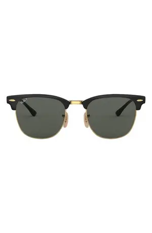 Ray-ban Ray-Ban Clubmaster Metal Square Sunglasses Gold/black/green