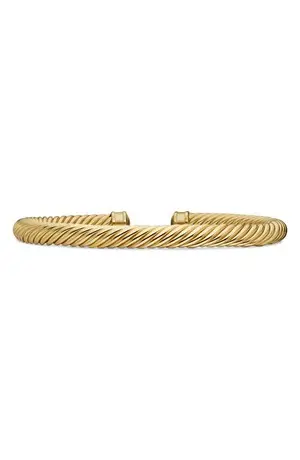 David Yurman 18k Gold Cable Cuff Bracelet - 18k Yellow Gold
