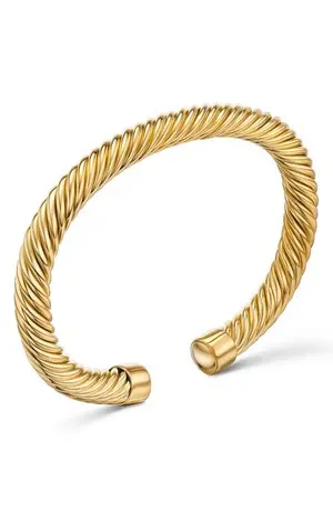 David Yurman 18k Gold Cable Cuff Bracelet