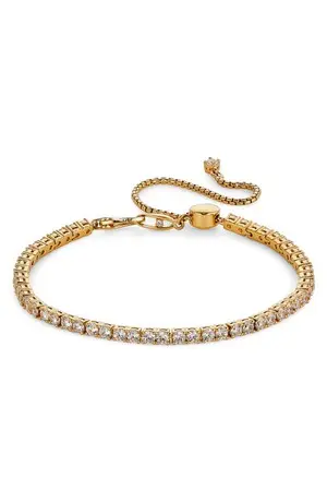 Nadri Love All Cubic Zirconia Slider Bracelet - Gold