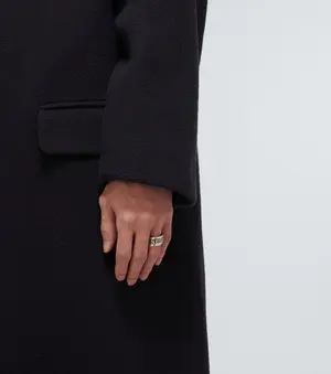Balenciaga Logo Gourmette Ring In Silver - 40% Off | Editorialist