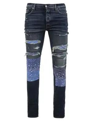 Amiri Distressed Vintage Bandana Artpatch Jean