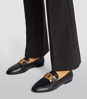 TOD'S Leather Loafers - Black