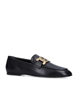 TOD'S Leather Loafers - Black