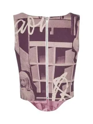 Miaou Campbell Printed Cotton Corset