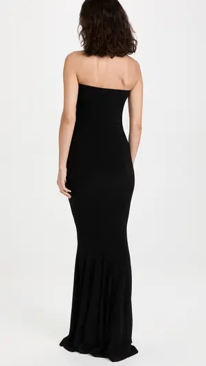 Norma Kamali Strapless Fishtail Gown - Black