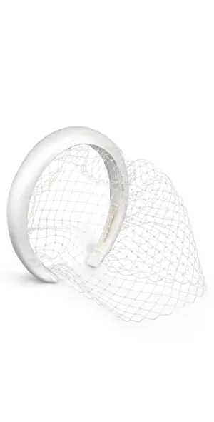JENNIFER BEHR Tori Voilette Headband - Cream
