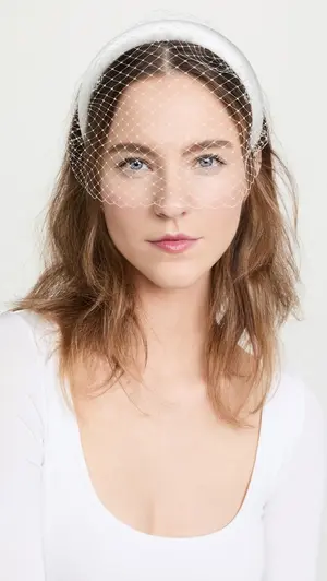 JENNIFER BEHR Tori Voilette Headband - Cream