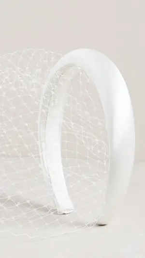 JENNIFER BEHR Tori Voilette Headband - Cream