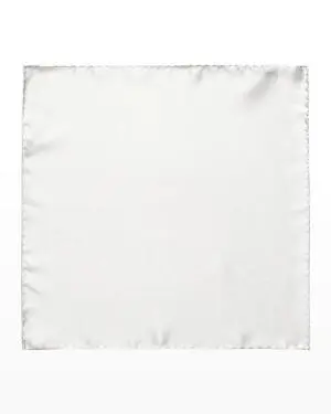 Eton Apos;s Silk Wedding Pocket Square - Grey