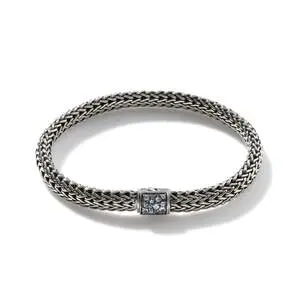 John Hardy Icon Chain Bracelet With Gemstones 6.5mm Aquamarine