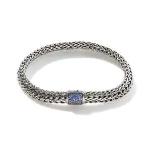 John Hardy Icon Chain Bracelet With Gemstones 6.5mm Blue Sapphire
