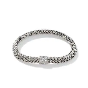 John Hardy Icon Chain Bracelet With Gemstones 6.5mm Rainbow Moonstone