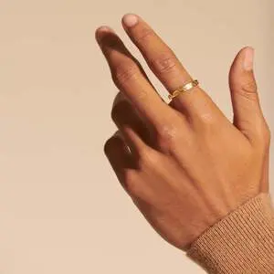 John Hardy Carved Chain Band Ring Slim
