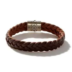John Hardy Leather Pusher Clasp Bracelet
