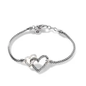 John Hardy Manah Bracelet Diamonds - Sterling Silver