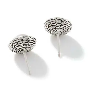 John Hardy Pearl Stud Earrings - Sterling Silver