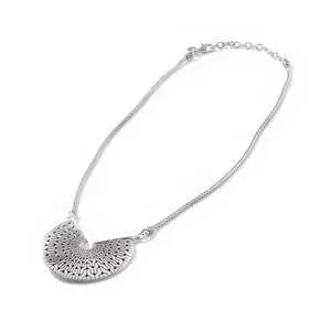 John Hardy Carved Chain Pendant Necklace - Silver