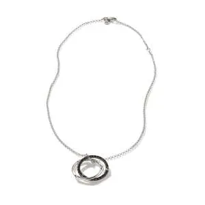 John Hardy Bamboo Pendant Necklace Pav - Silver