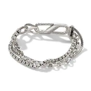 John Hardy Remix Carabiner Triple Row Chain Bracelet