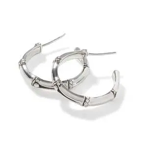 John Hardy Bamboo J Hoop Earrings Small