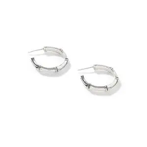 John Hardy Bamboo J Hoop Earrings Small