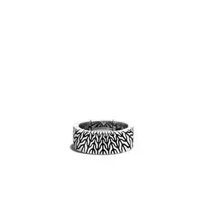 John Hardy Carved Chain Band Ring - Sterling Silver