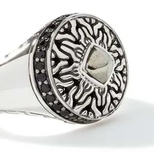 John Hardy Radial Pavé Signet Ring