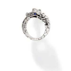 John Hardy Naga Ring With Sapphire