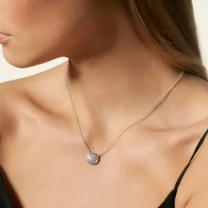 John Hardy Carved Chain Necklace Diamonds
