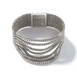 John Hardy Rata Chain Multi Row Bracelet - Silver