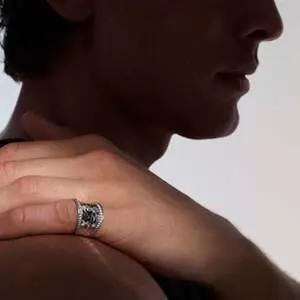 John Hardy Palu Saddle Ring With Diamonds