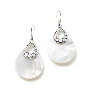 John Hardy Dot Drop Earrings Pearl - Sterling Silver