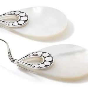 John Hardy Dot Drop Earrings Pearl