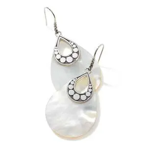 John Hardy Dot Drop Earrings Pearl