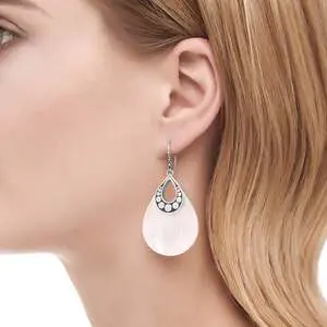 John Hardy Dot Drop Earrings Pearl