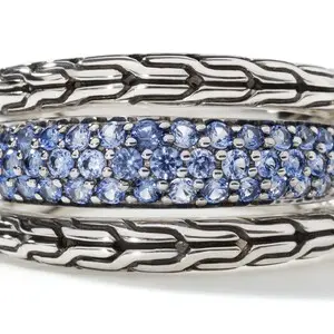John Hardy Carved Multiband Ring Pav
