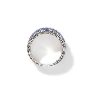 John Hardy Carved Multiband Ring Pav