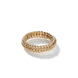John Hardy Icon Chevron Band Ring 4.5mm Silver And Gold