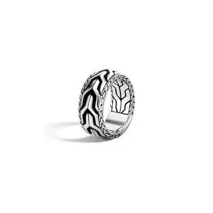 John Hardy Carved Asli Chain Ring - Multicolor