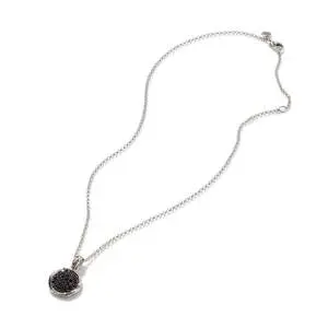 John Hardy Bamboo Pendant Necklace Pav - Silver