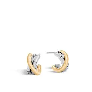 John Hardy Bamboo J Hoop Earrings, Gold - Sterling Silver