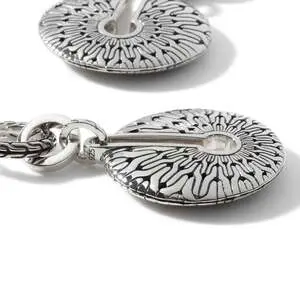 John Hardy Carved Chain Convertible Drop Earrings