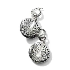 John Hardy Carved Chain Convertible Drop Earrings